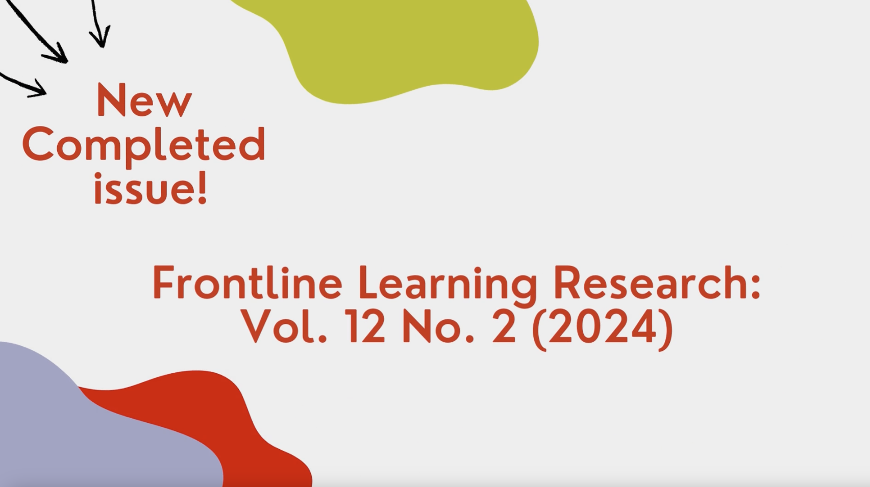 New issue of Frontline Learning Research - EARLI